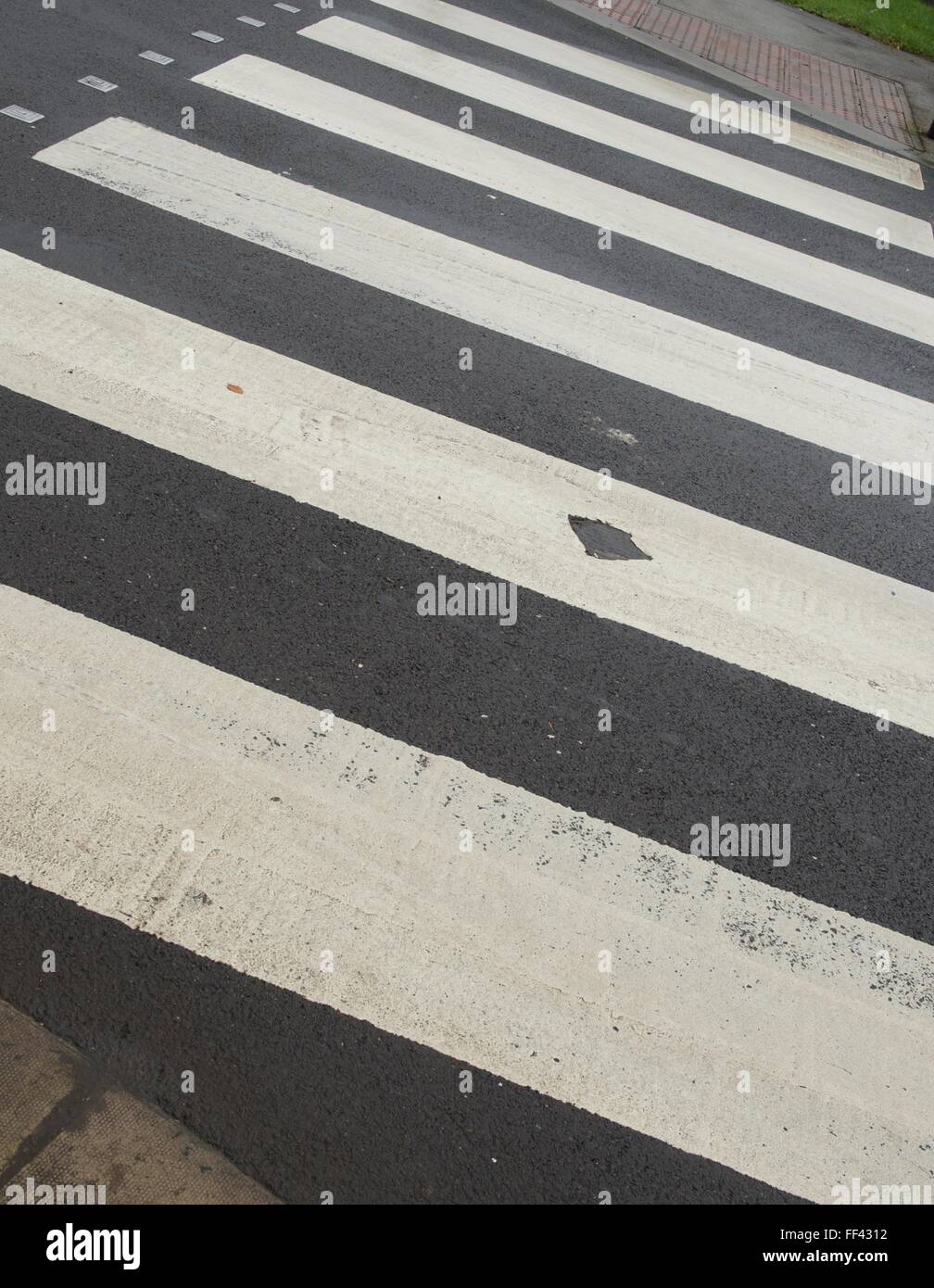 A Zebra crossing on a residential street in Sheffield South Yorkshire ...