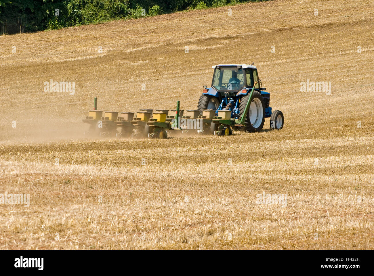Farmer Seeding Field Stock Photo - Alamy