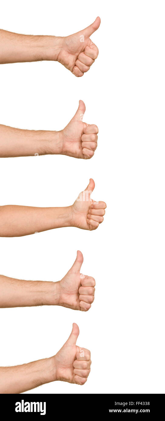 Five Thumbs Up Stock Photo - Alamy