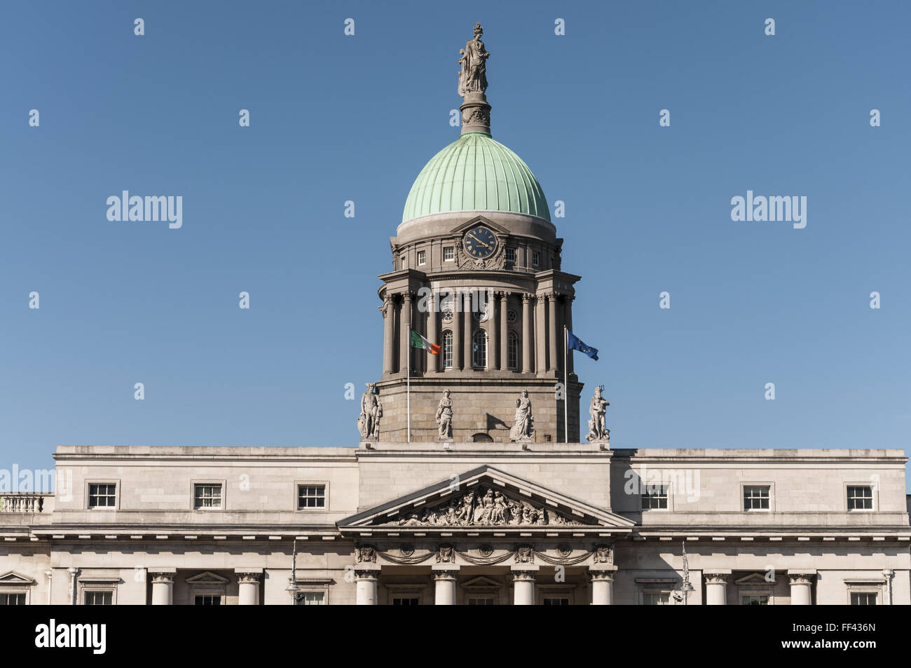 DUBLIN, IRELAND, JULY 31, 2015: The Four Courts building in Dublin ...
