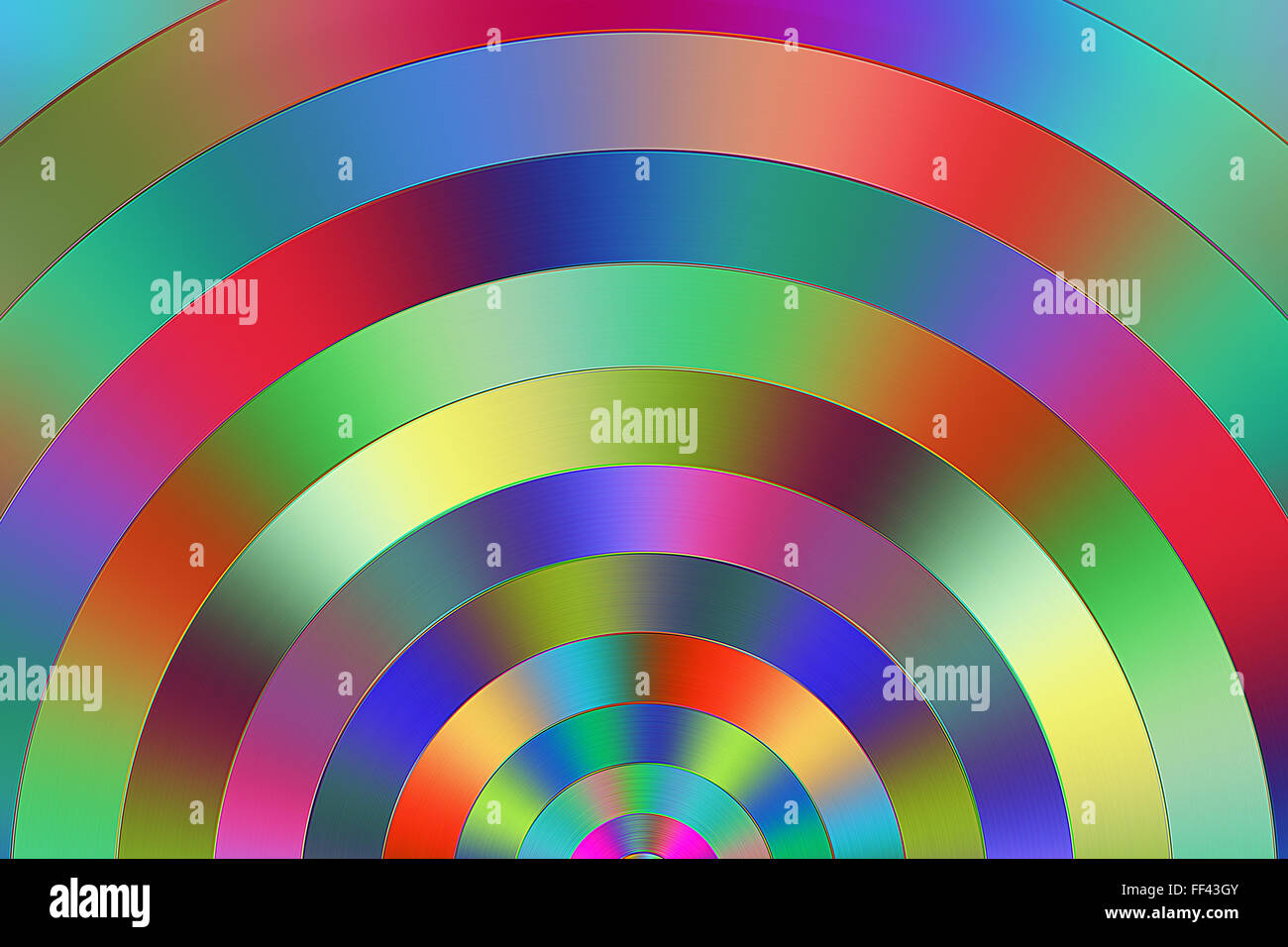 Multicoloured semi circular graduated colors Stock Photo - Alamy