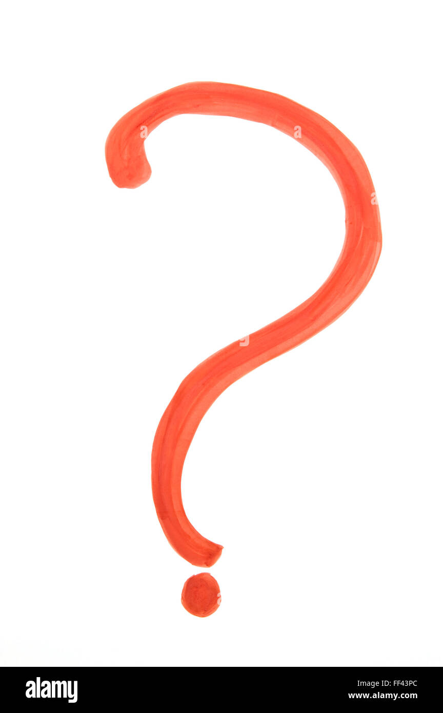 Hand-painted Question Mark Stock Photo - Alamy