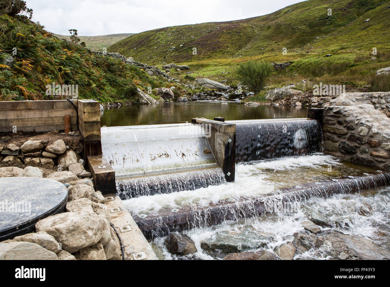 The intake point for Ynni Anafon Energy hydro project. One of the ...