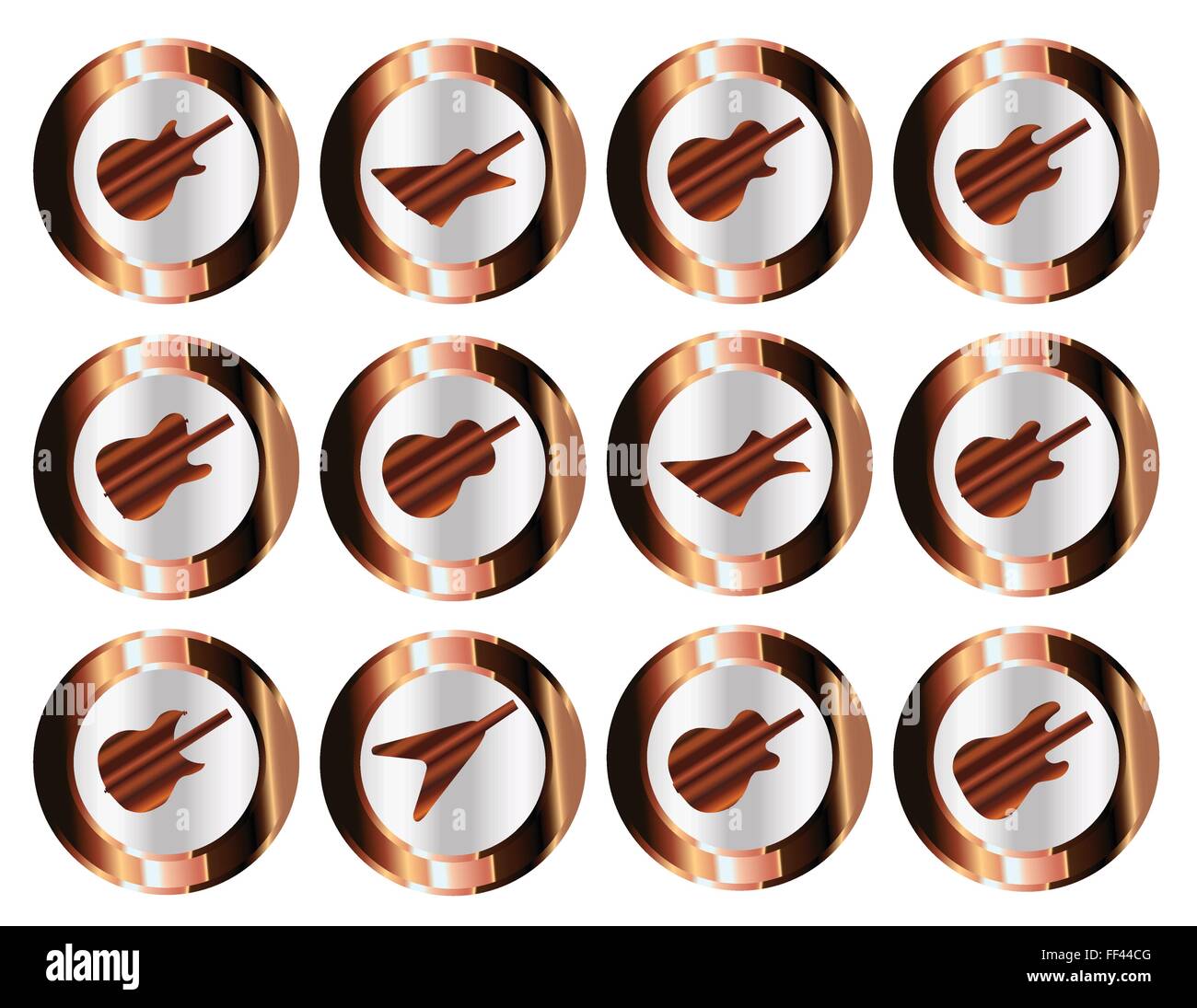 Acoustic guitar on round Stock Vector Images - Alamy