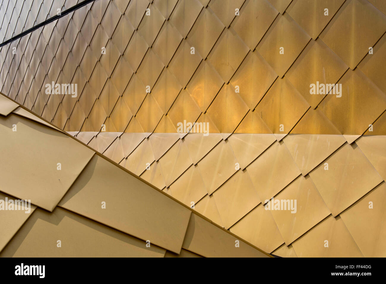 The distinctive Gold colour building of The Hive in Worcester, the ...