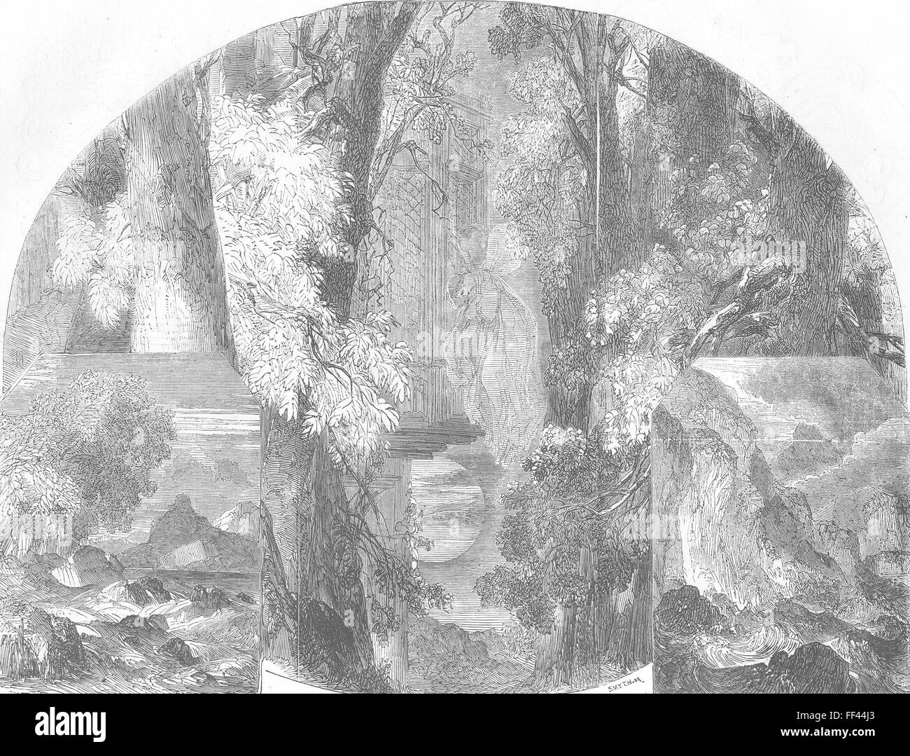 LANDSCAPES English Songs & Melodies Eolian harp 1856. Illustrated ...