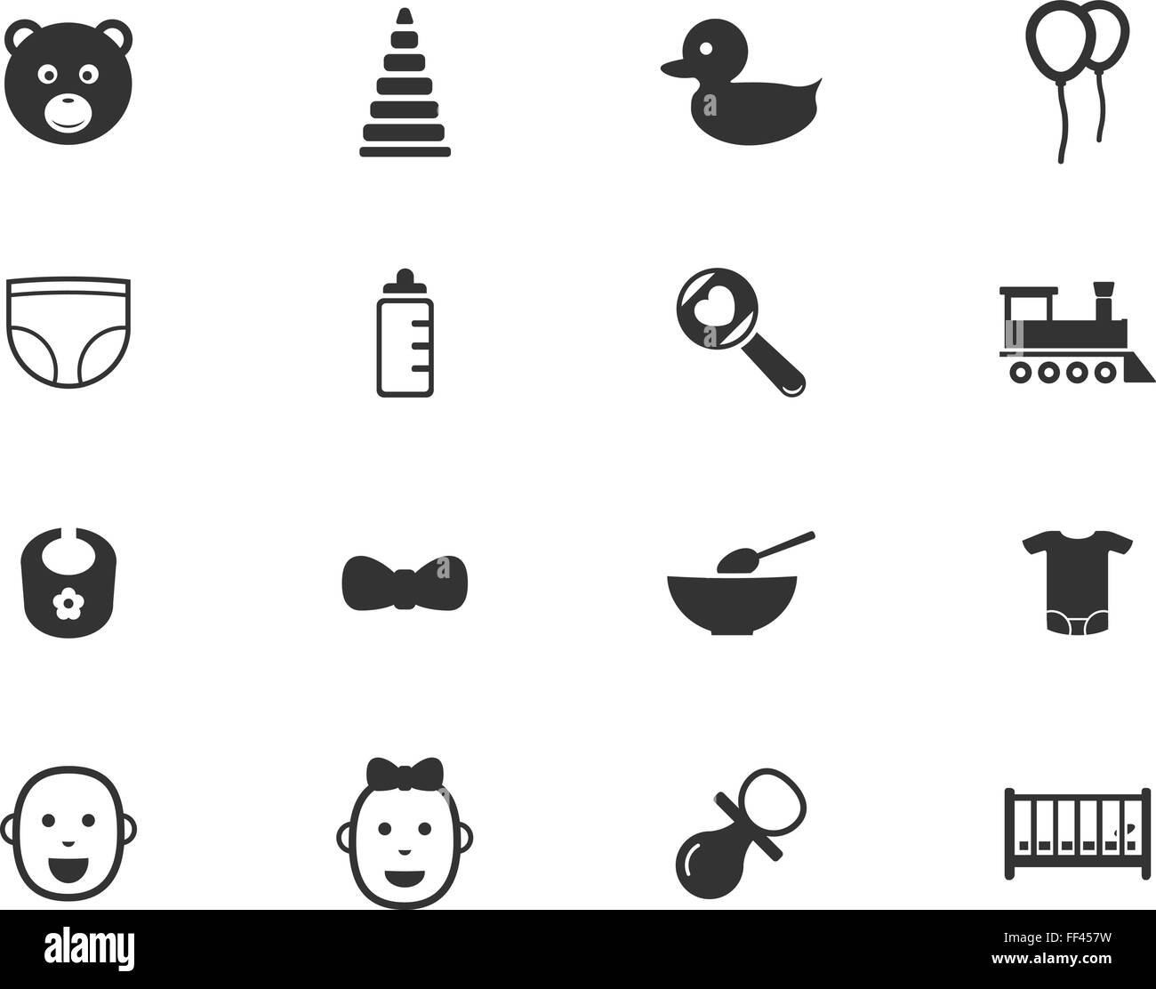 Baby icons set Stock Vector Image & Art - Alamy