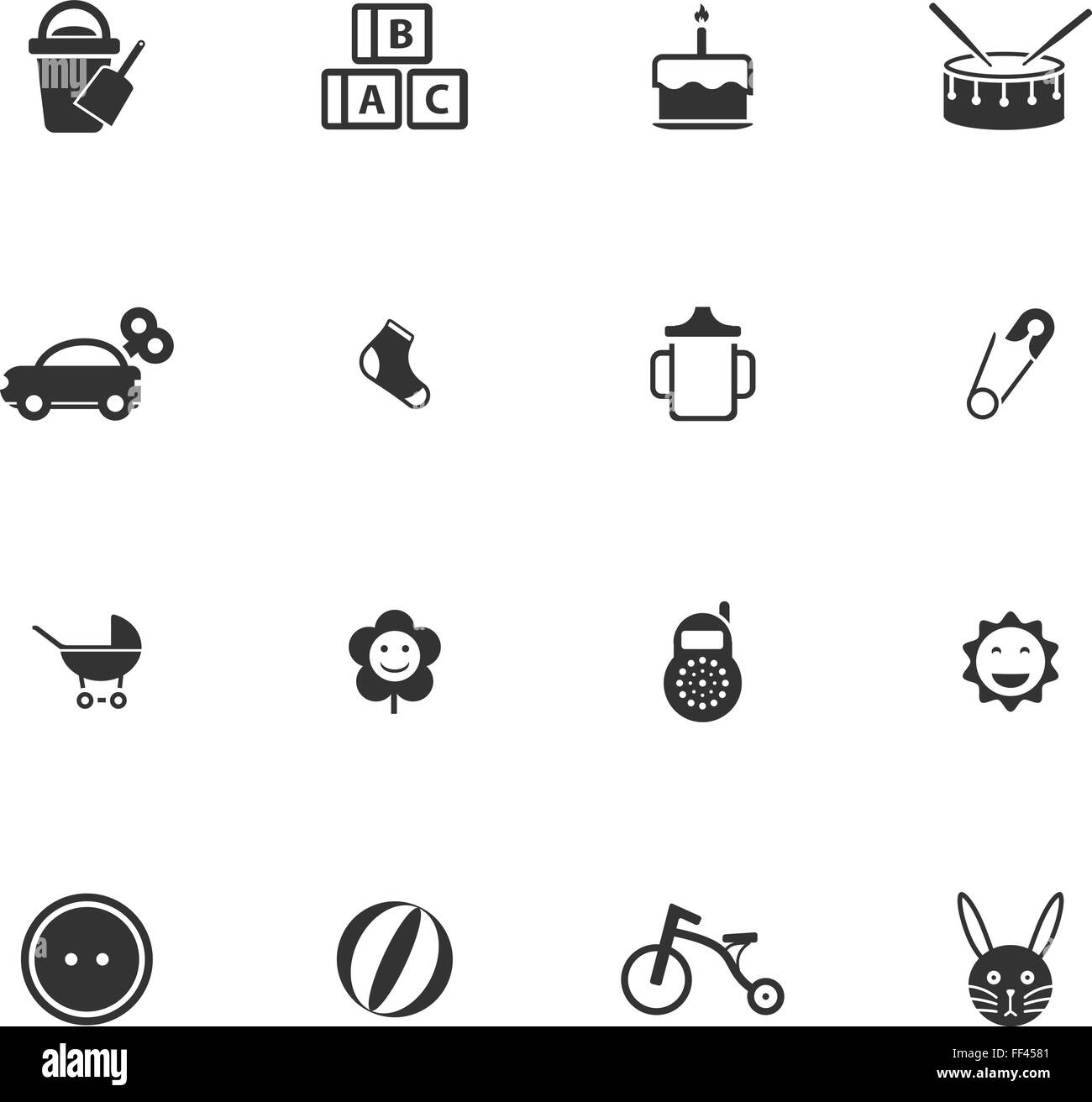 Baby icons set Stock Vector Image & Art - Alamy