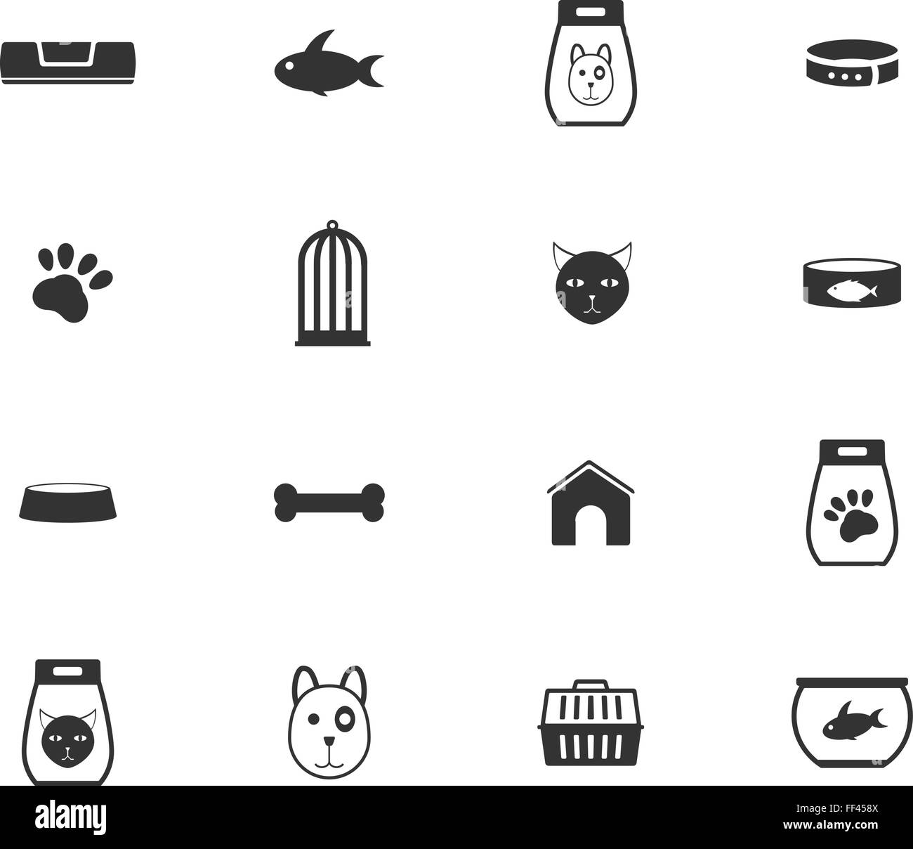 Goods for pets icons Stock Vector Image & Art - Alamy