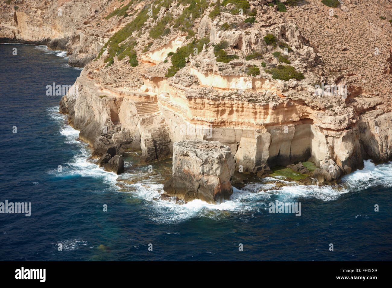 Aerial of the coastline of Mallorca Stock Photo - Alamy