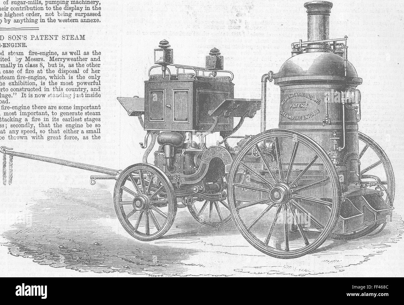 ENGINEERING Merryweather patent steam fire-engine 1862. Illustrated ...
