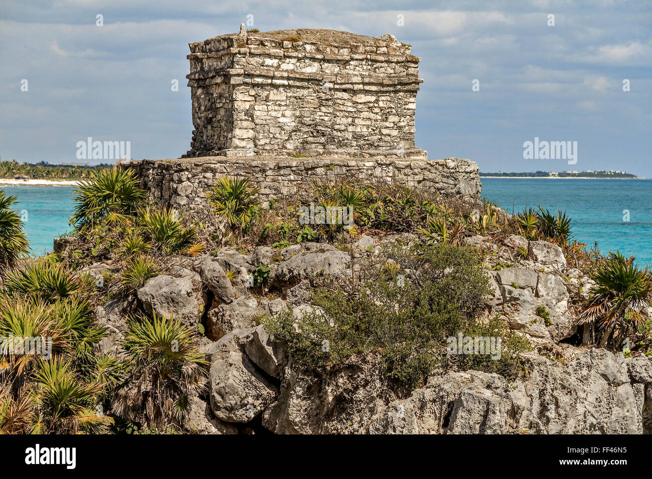God of Winds Temple Tulum Mexico Stock Photo - Alamy