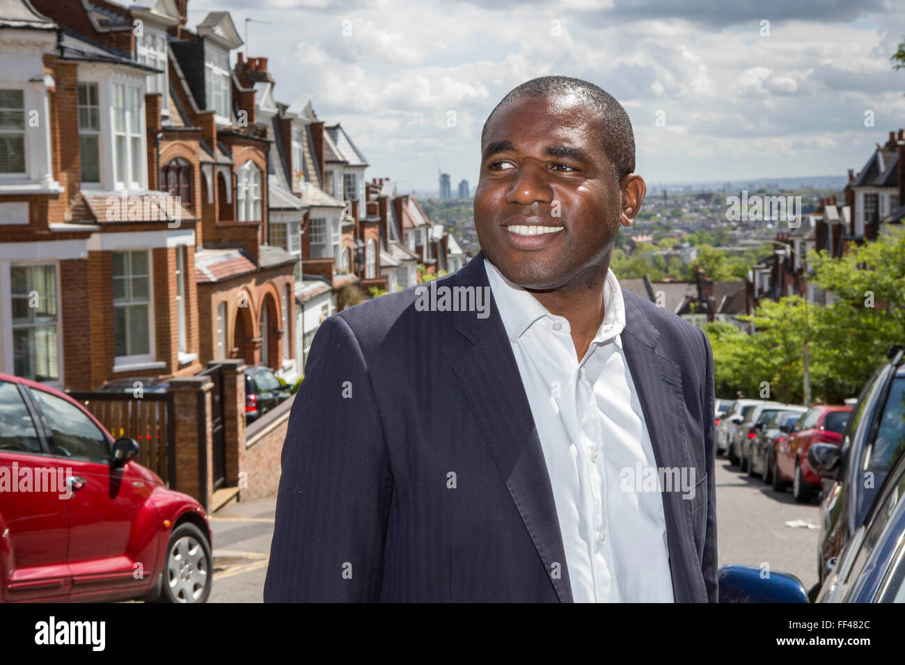 David Lammy MP of the Labour Party out meeting voters on the 7th May ...