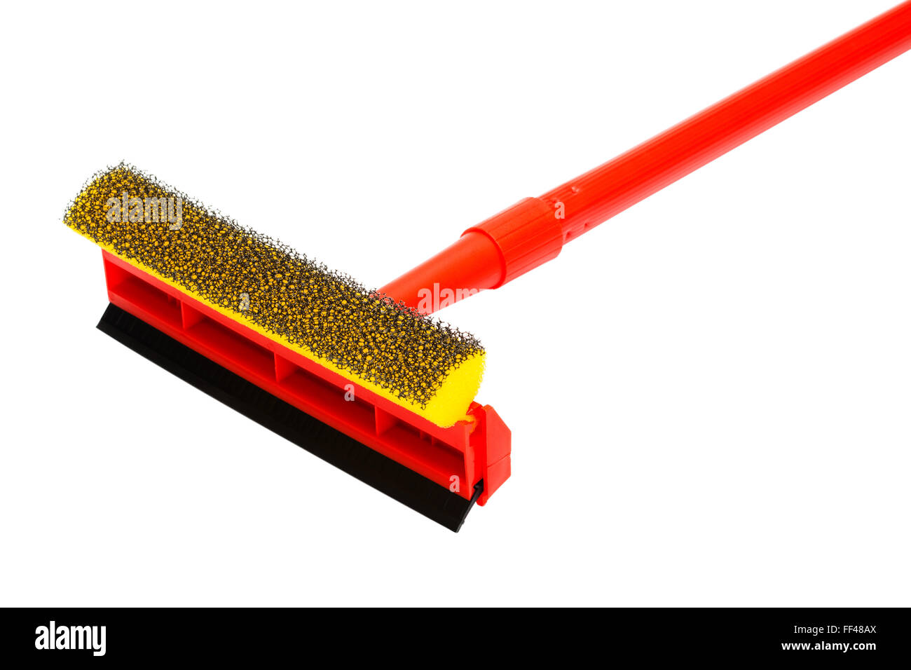 brush for cleaning windows on a white background Stock Photo - Alamy