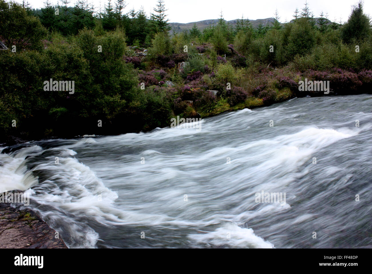 Scotland - Water rushing towards Victoria Falls in Wester Ross Stock ...