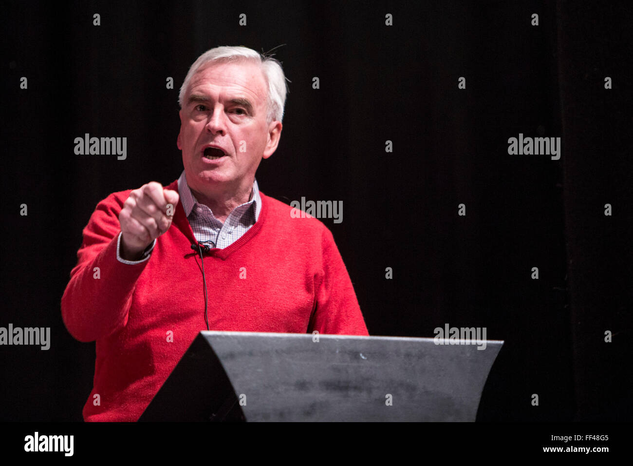 John McDonnell MP, shadow chancellor of thr labour party speaking a ...