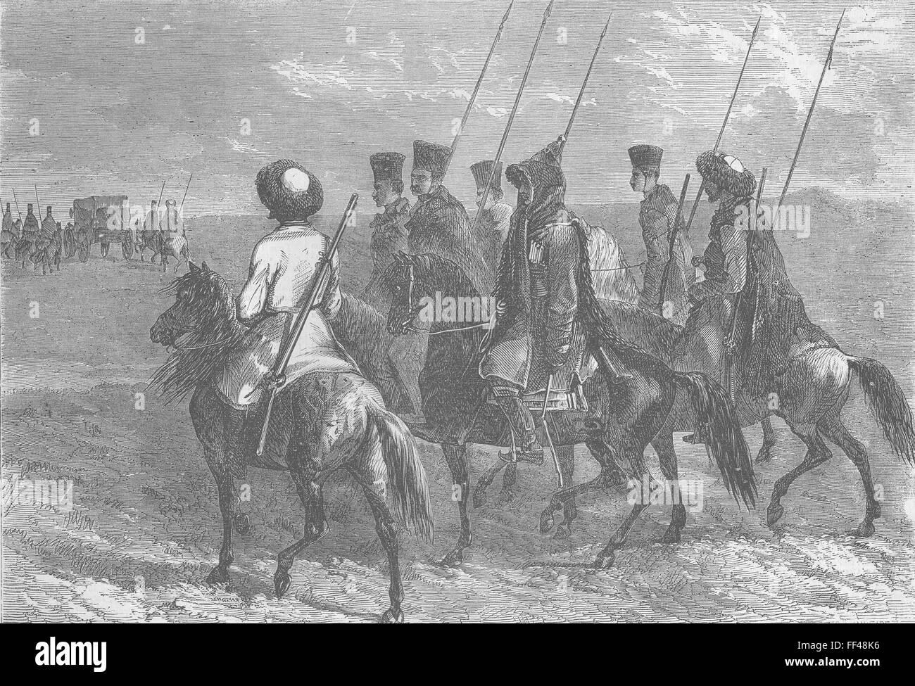 UKRAINE Cossacks of Kouban 1855. Illustrated Times Stock Photo - Alamy