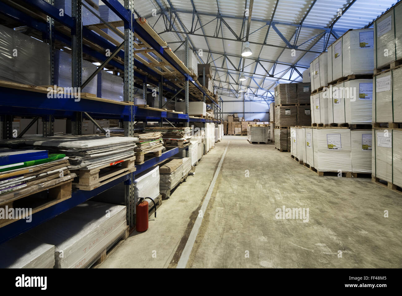 storage of goods in a modern warehouse Stock Photo - Alamy