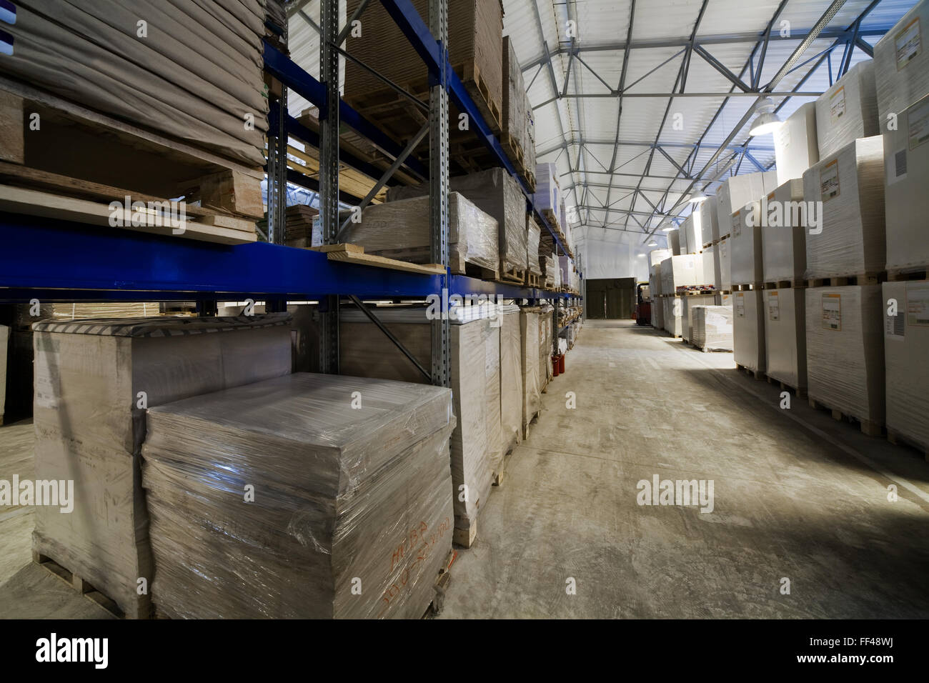 storage of goods in a modern warehouse Stock Photo - Alamy