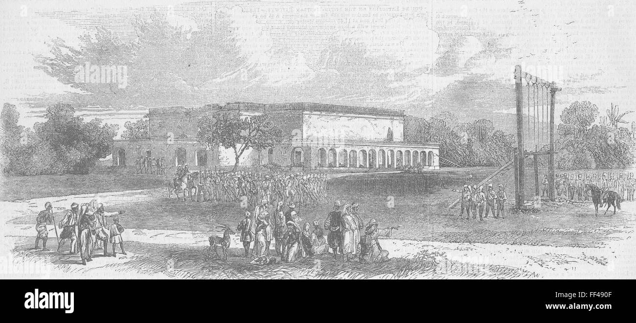 INDIA Judge’s Ct House & gallows, Allahabad 1857. Illustrated Times ...