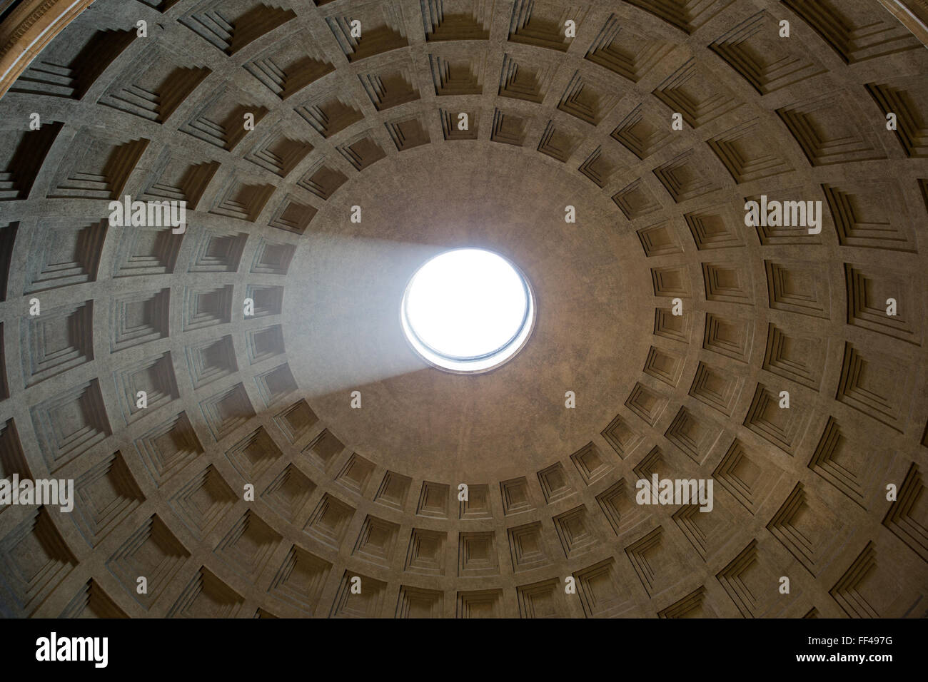 Pantheon dome as seen from inside the Pantheon with a visible light ...