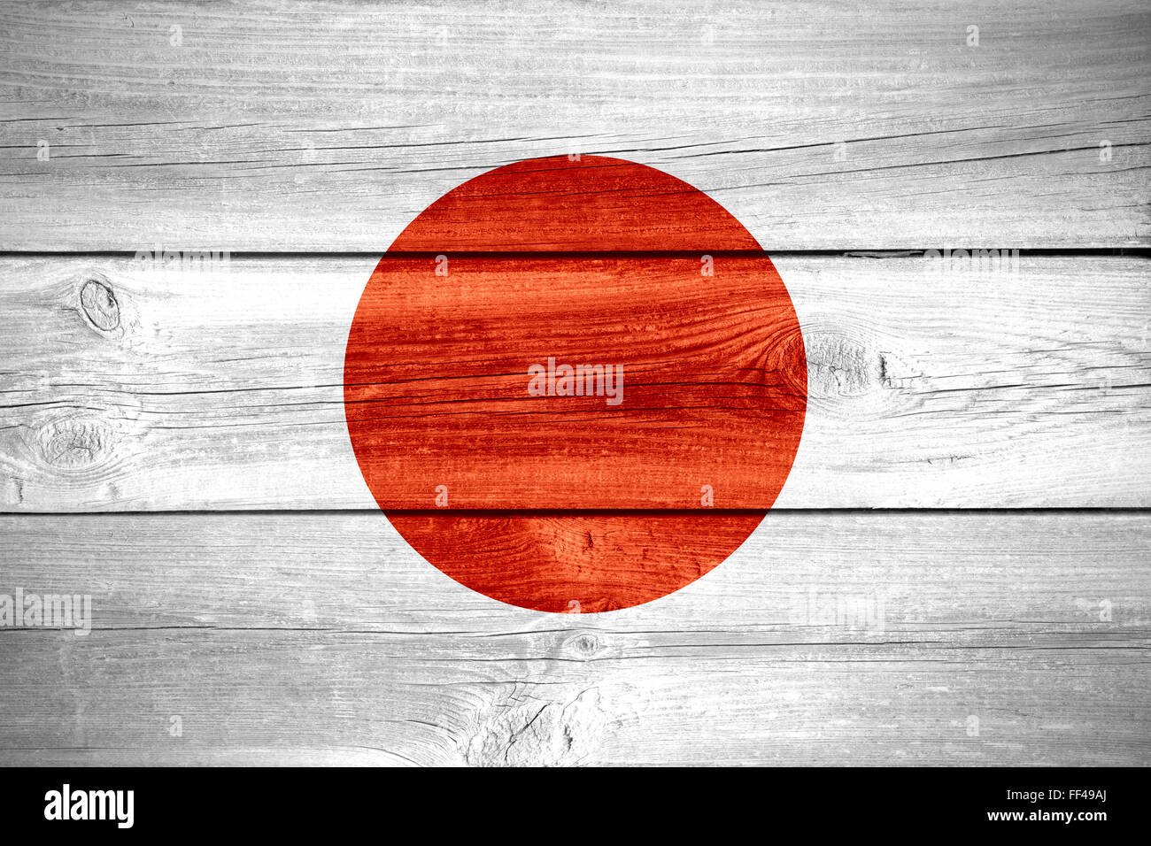 flag of Japan or Japanese banner on wooden background Stock Photo - Alamy