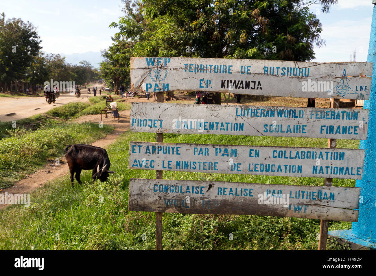 street in Kiwanja , Rutshuru North Kivu, Democratic Republic of the ...