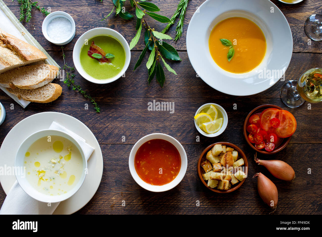 Food dips from above hi-res stock photography and images - Alamy