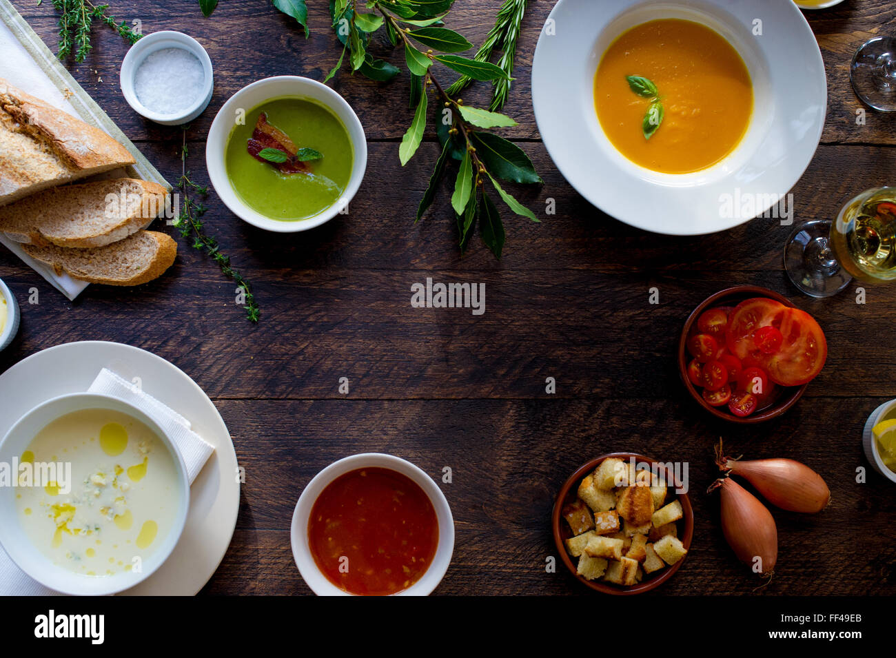 Food from above hi-res stock photography and images - Alamy