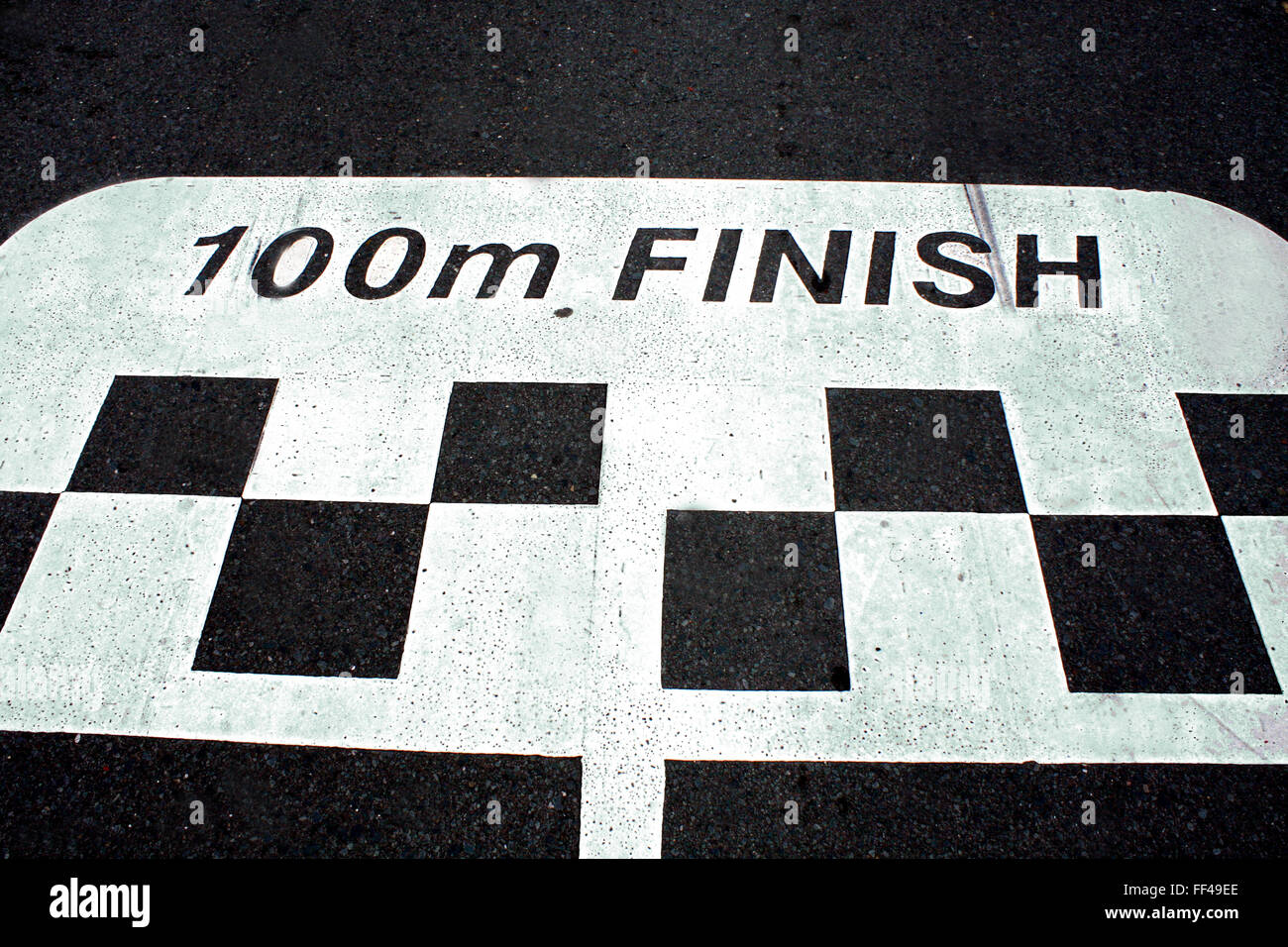 Race finish line on asphalt Stock Photo - Alamy