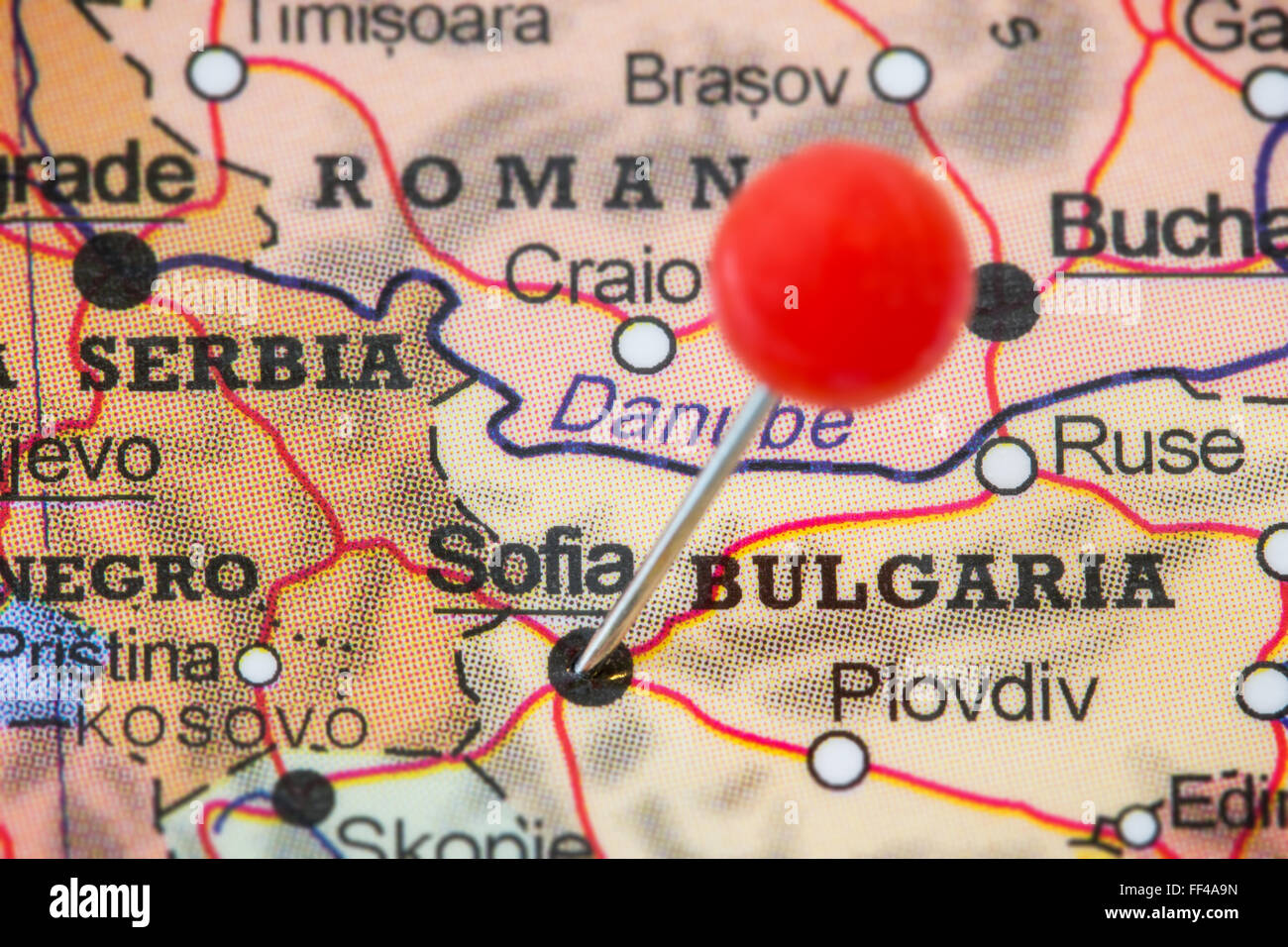 Sofia map hi-res stock photography and images - Alamy