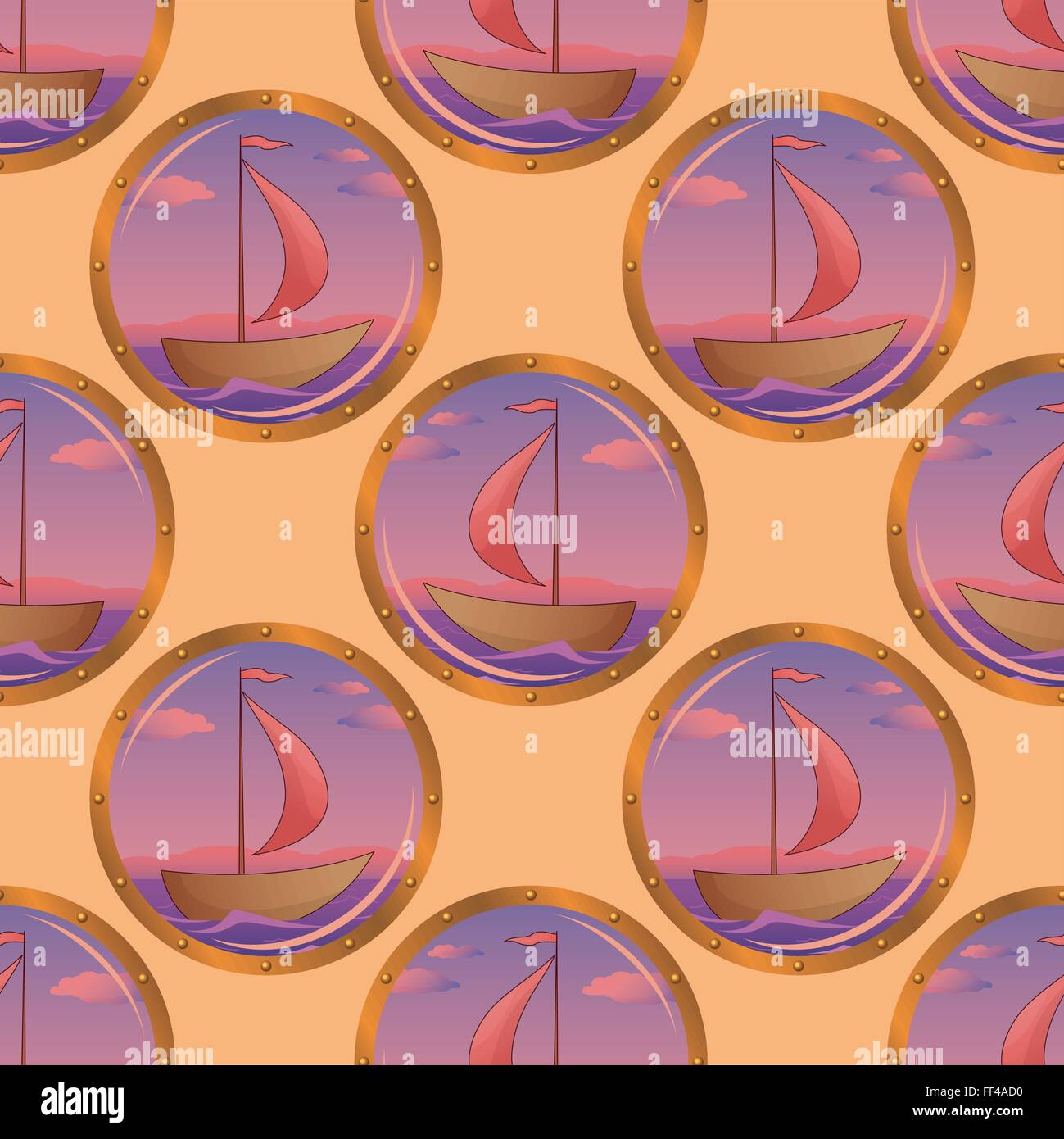 Seamless background, portholes and ships Stock Vector Image & Art - Alamy