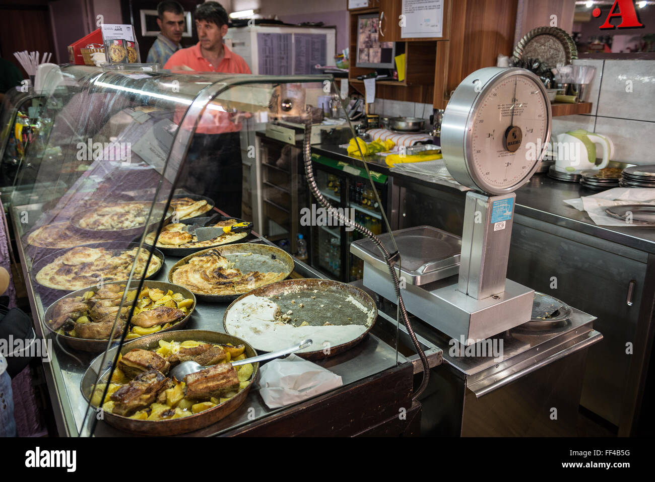 rolled burek dish in restaurant in Sarajevo, Bosnia and Herzegovina ...