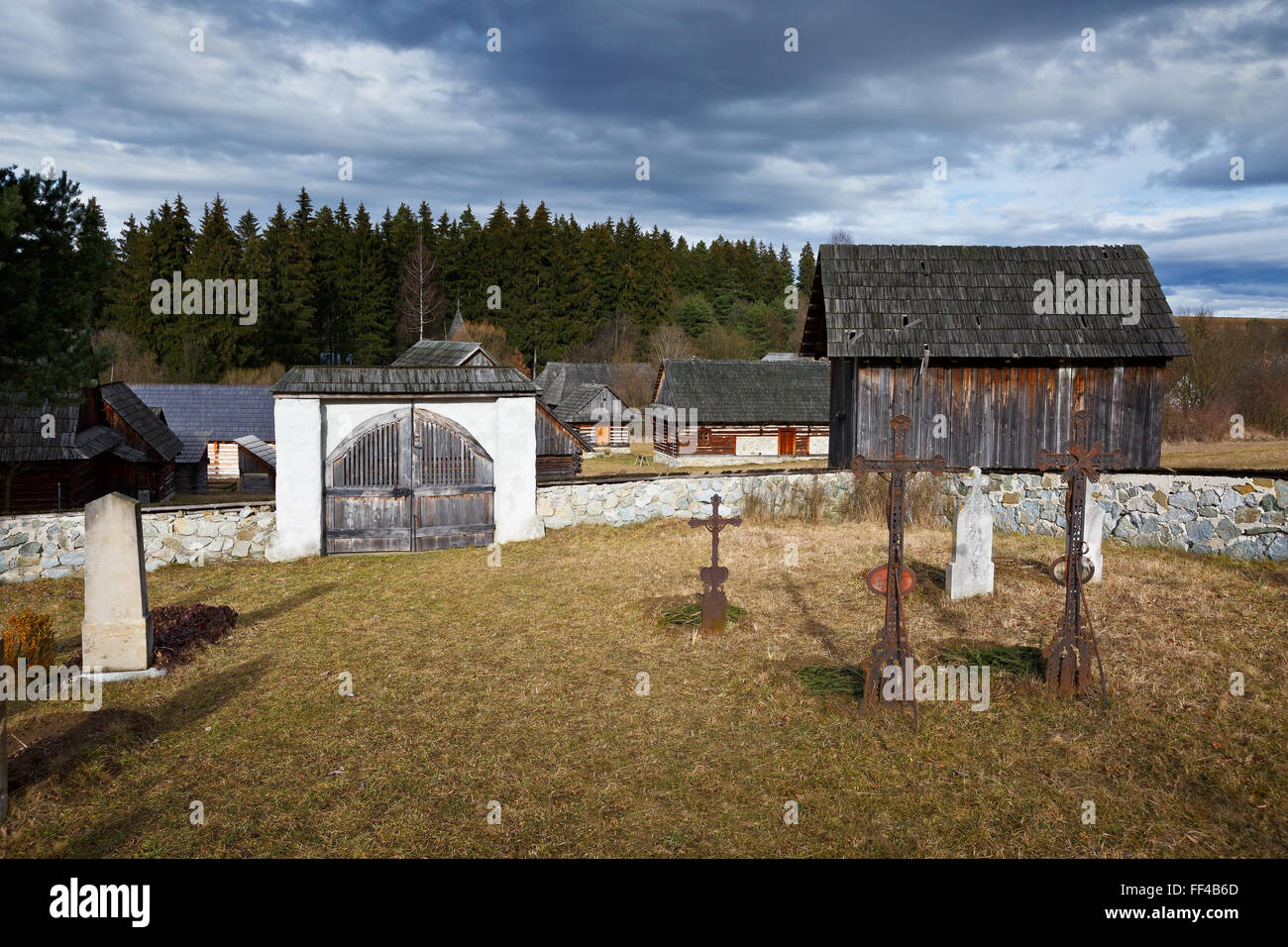 Museum of Slovak traditional architecture in Martin, Slovakia Stock ...