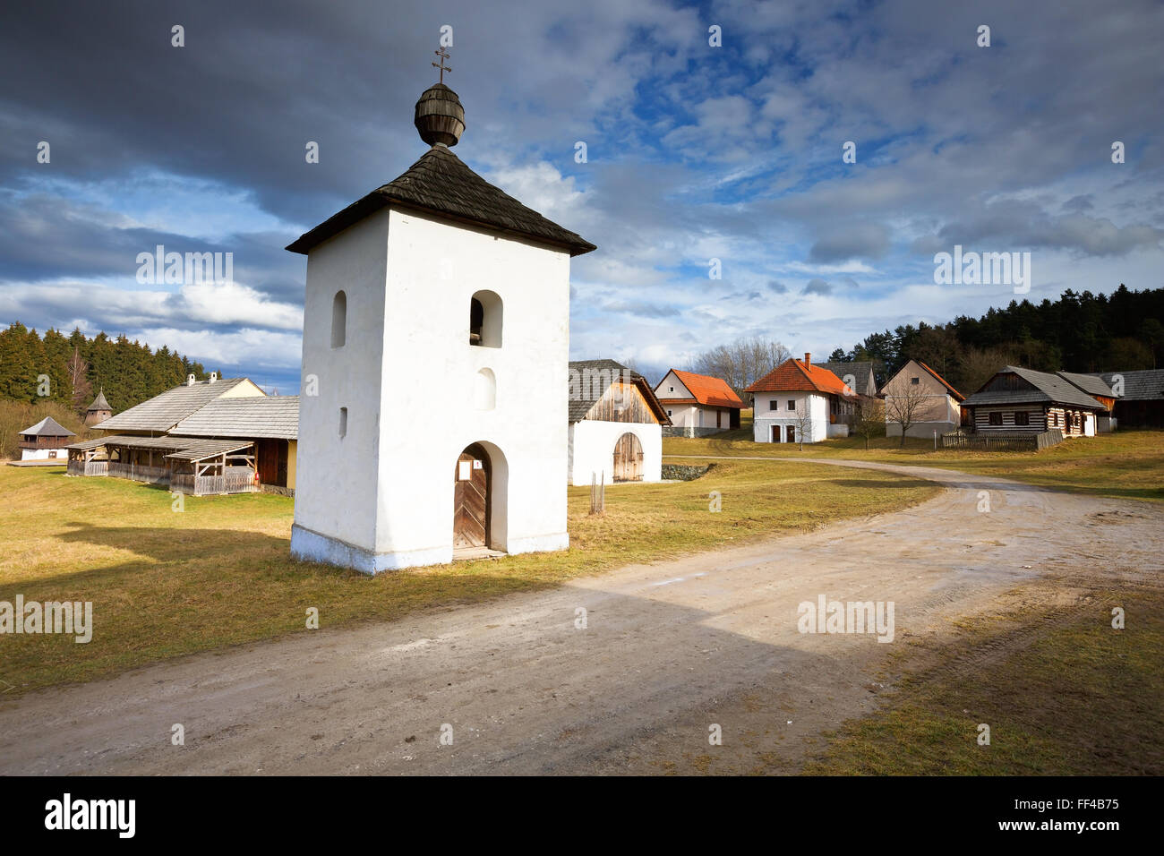 Traditional Slovak architecture in Museum of Slovak Village in Martin ...