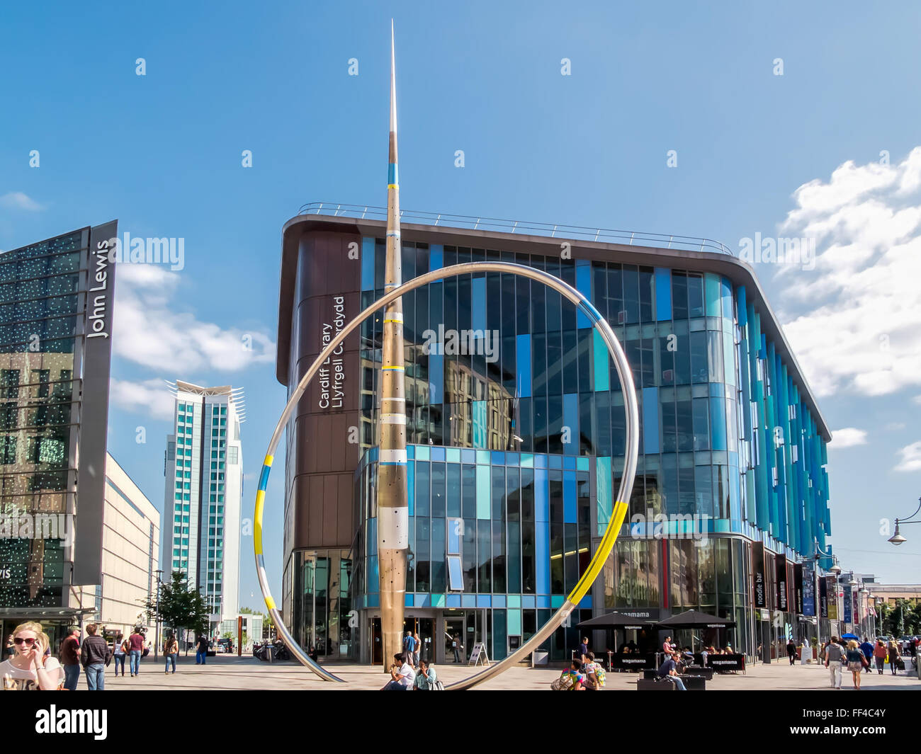 Alliance sculpture Cardiff City Centre Stock Photo - Alamy