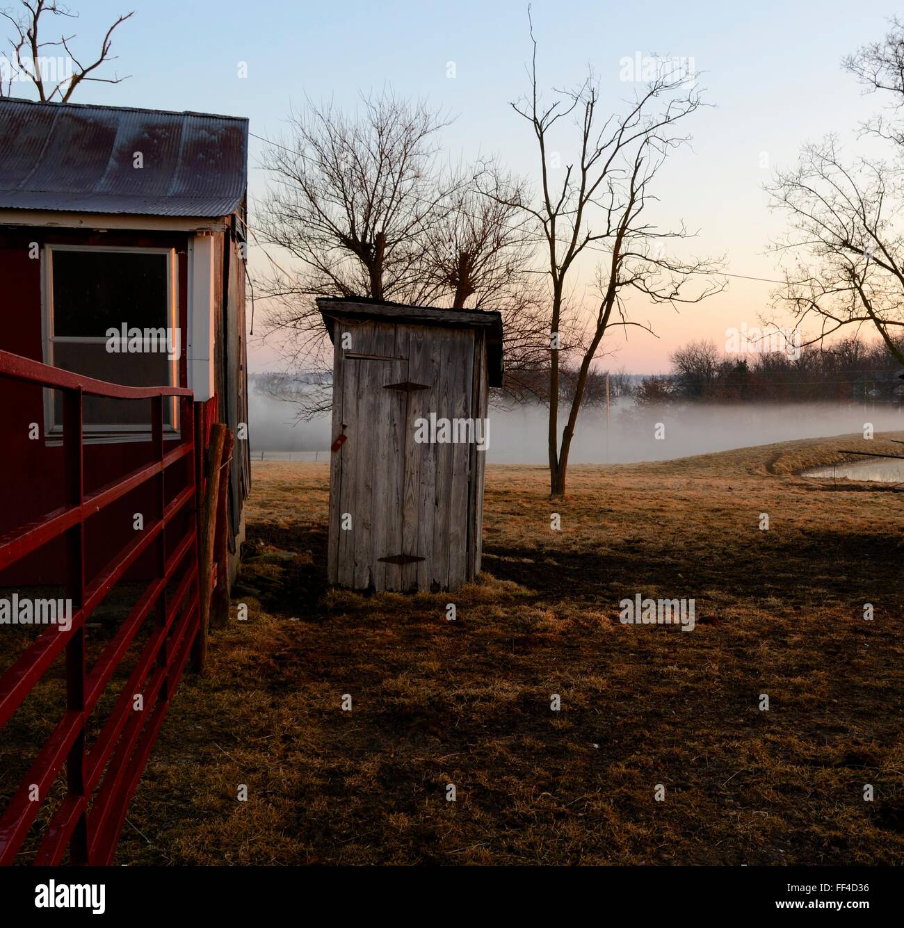 The Old Outhouse at the Farm Stock Photo - Alamy