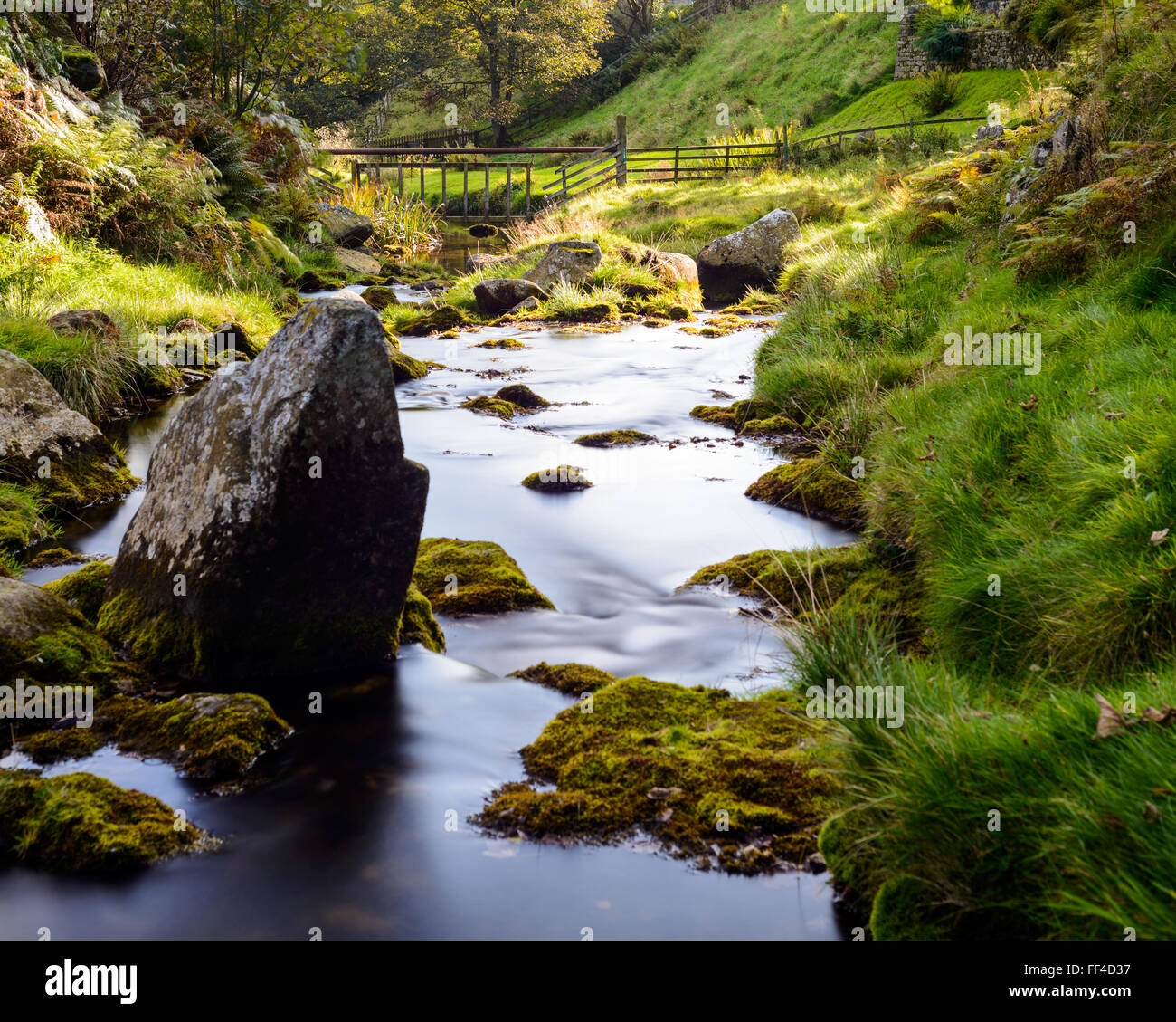 A beck flows down to the River Wharfe Stock Photo - Alamy