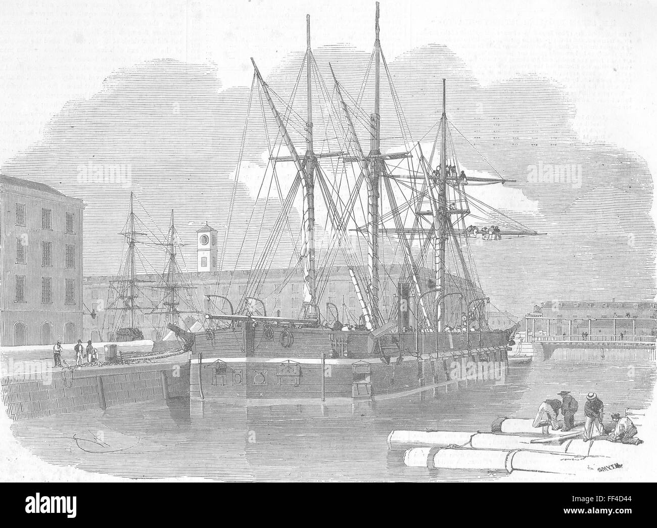 SHIPS H M floating battery Glatton 1855. Illustrated London News Stock ...