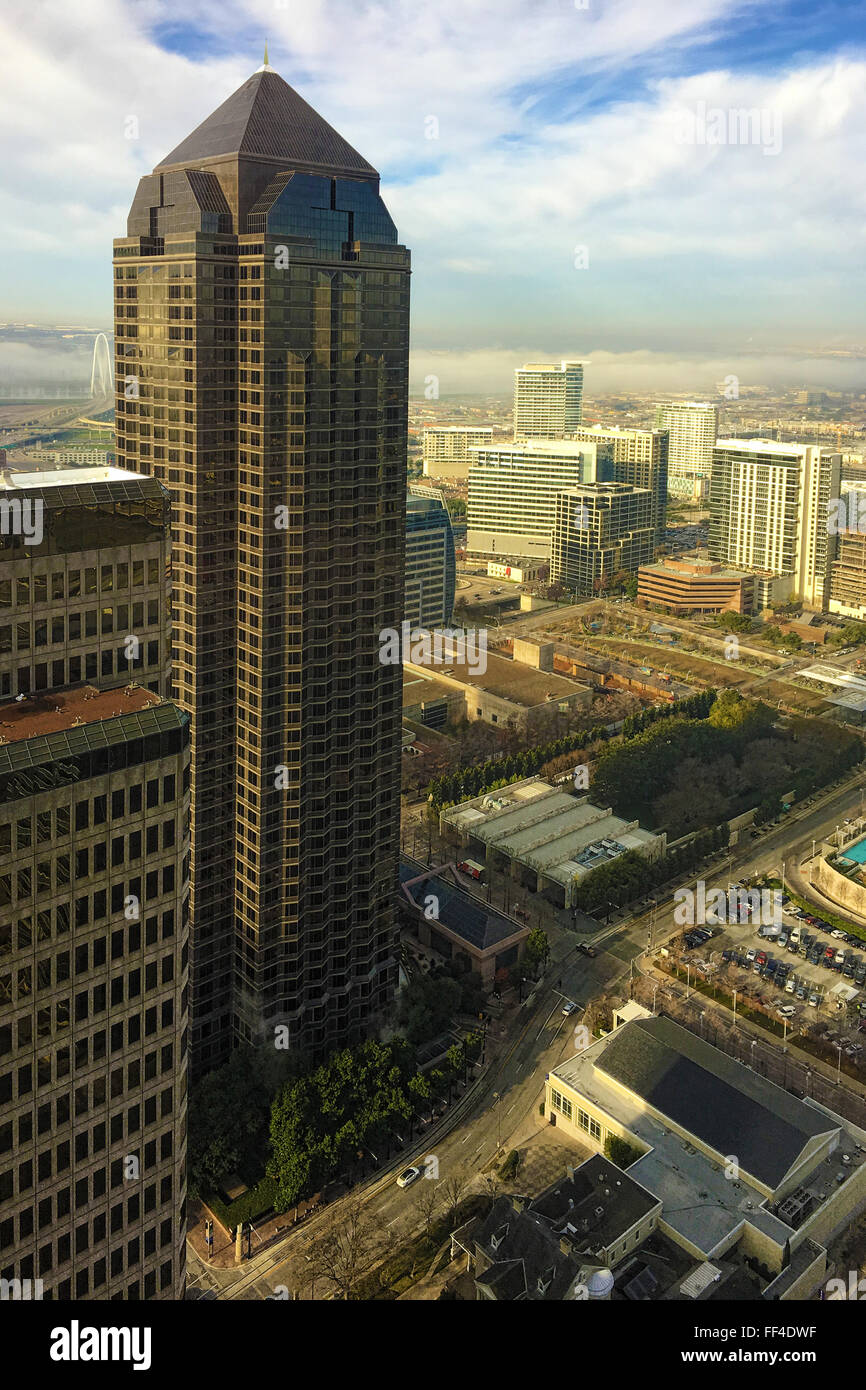 A Vertical aerial view of Dallas, Texas Stock Photo - Alamy
