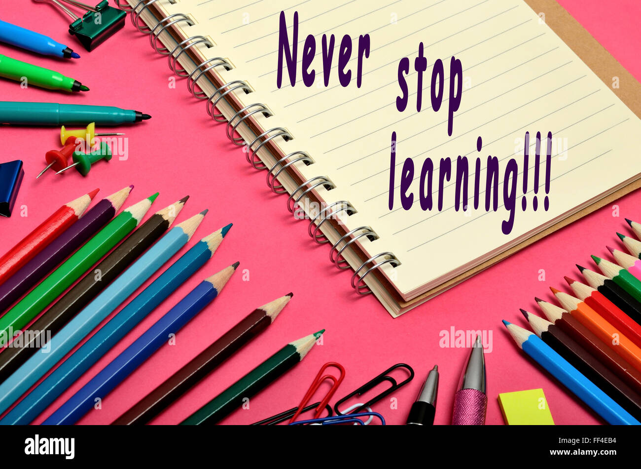 Never stop learning hi-res stock photography and images - Alamy