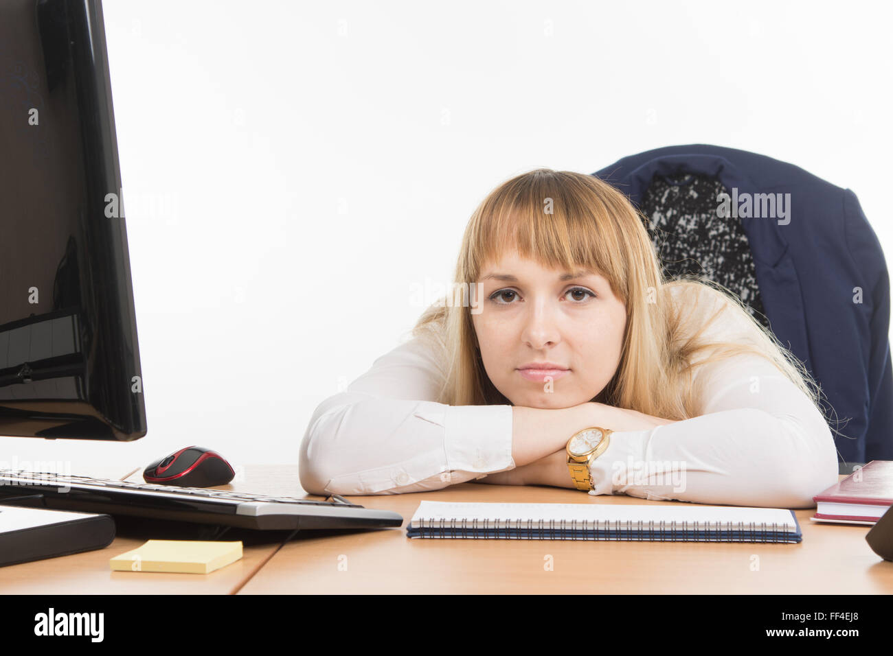 Office secretary sad hi-res stock photography and images - Alamy