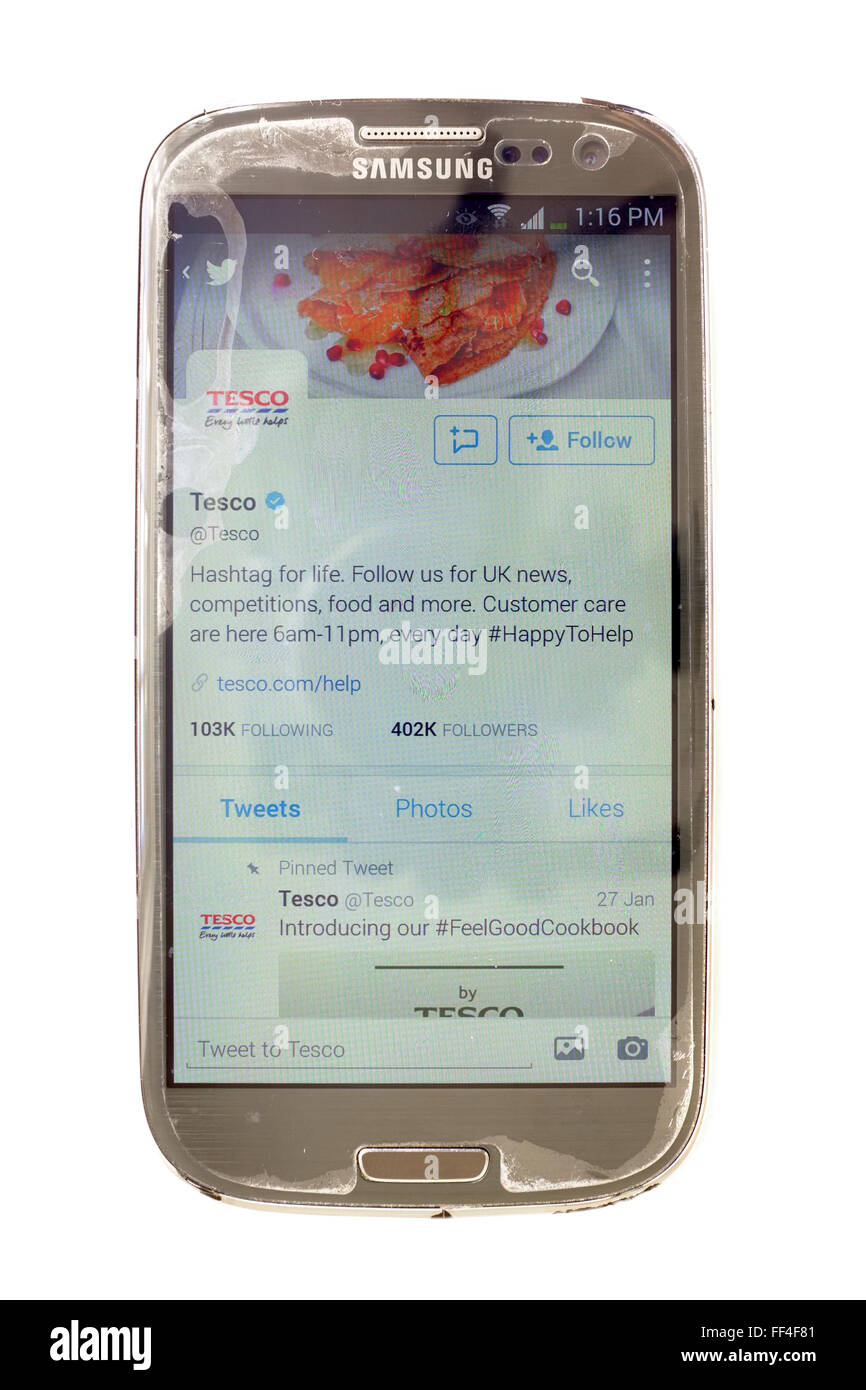 Tesco twitter account hi-res stock photography and images - Alamy