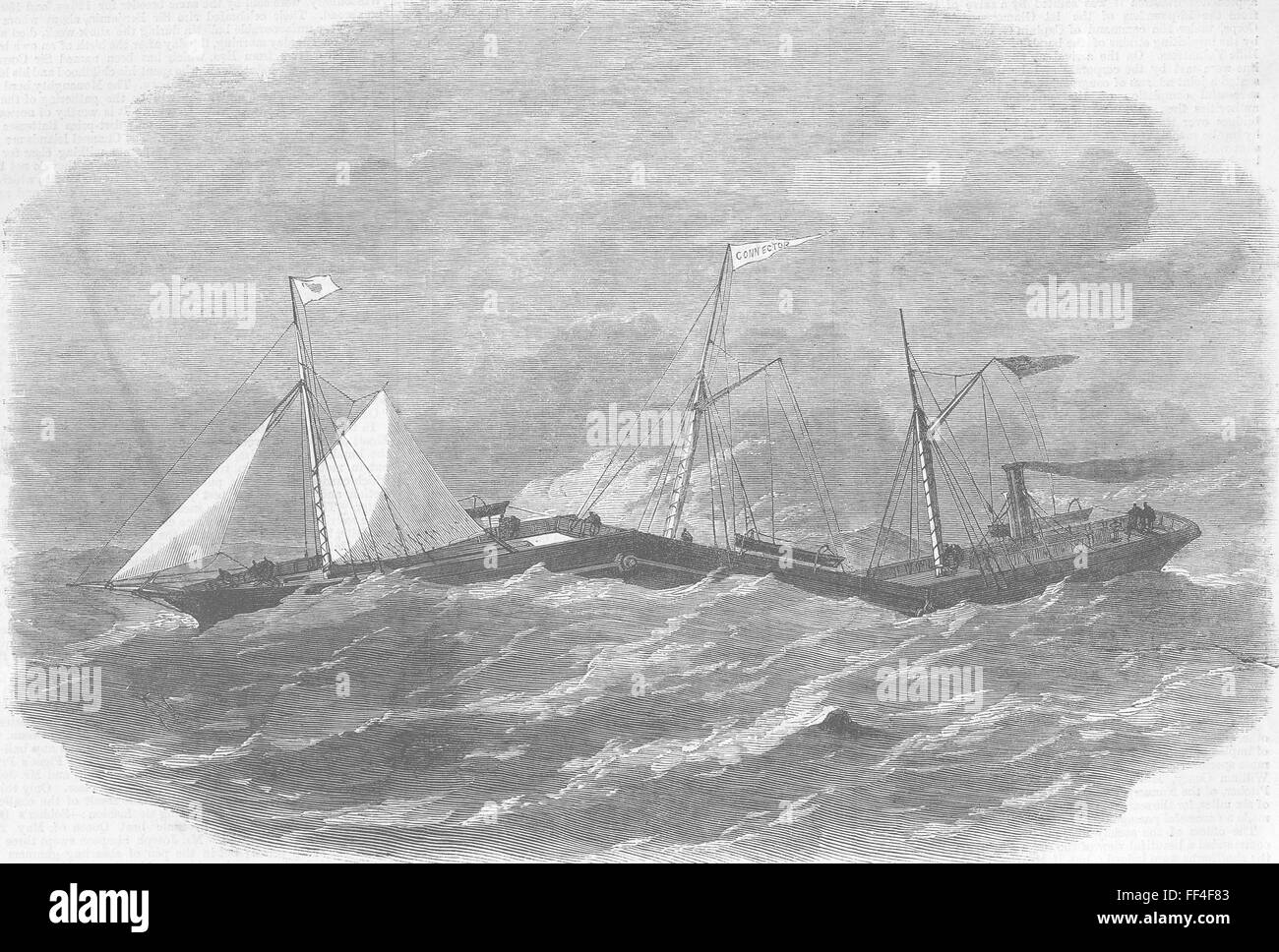 SHIPBUILDING Jointed Iron Ship Connector 1863. Illustrated London News ...