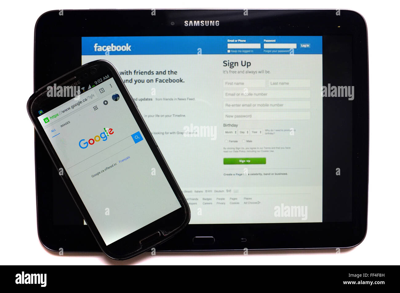 Facebook log in page Cut Out Stock Images & Pictures - Alamy