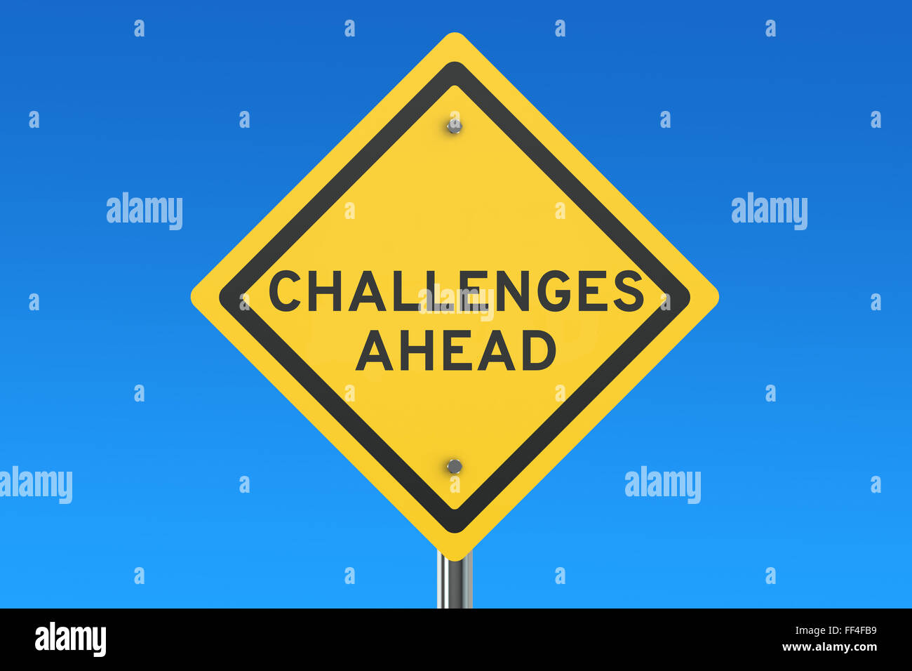 challenges ahead isolated on blue sky Stock Photo - Alamy