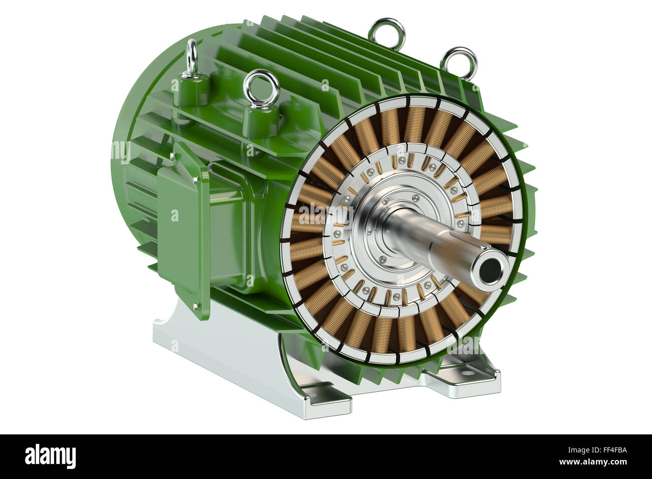 Industrial electric motors isolated on white background Stock Photo - Alamy