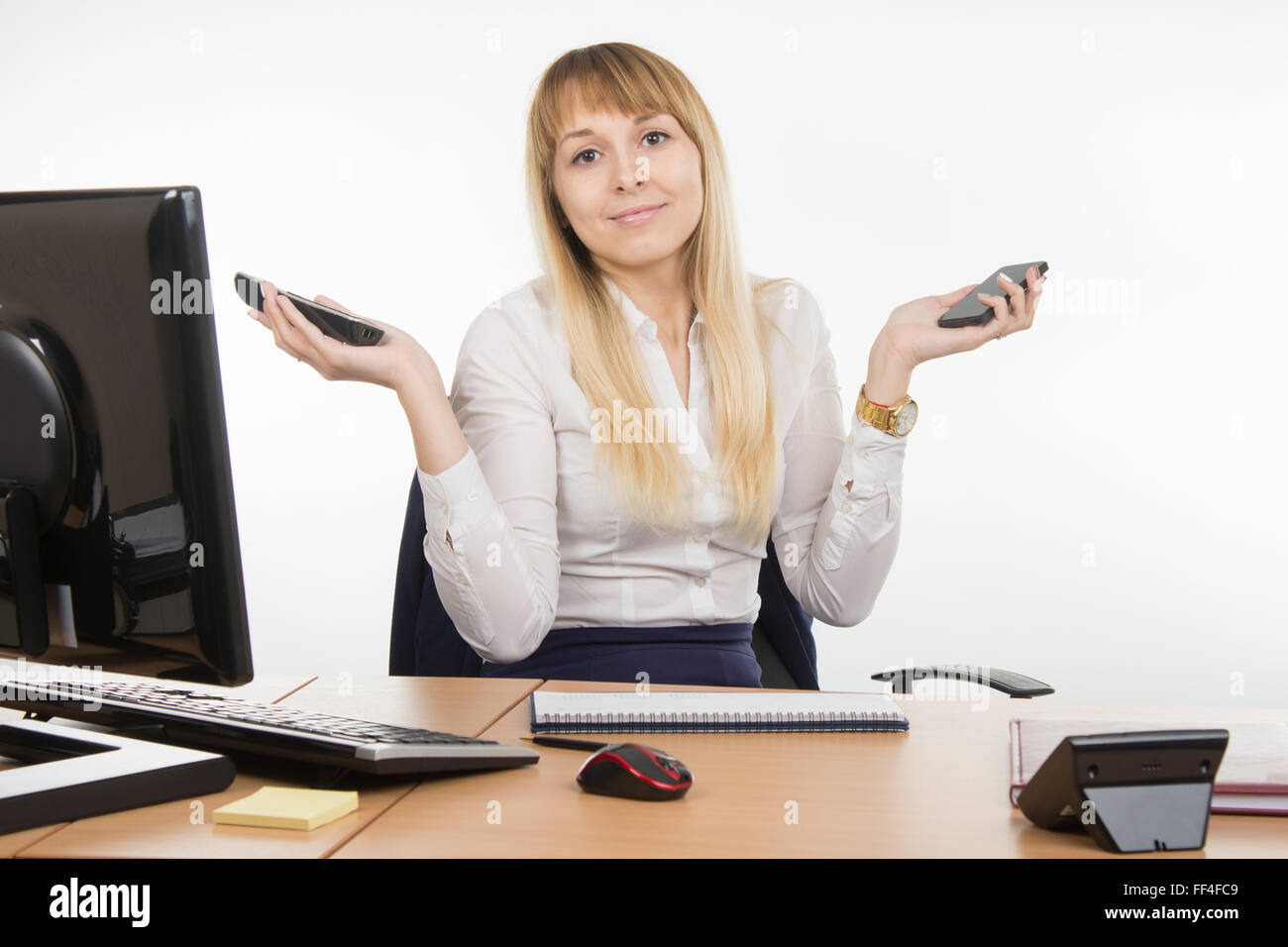 Blonde secretary hi-res stock photography and images - Alamy