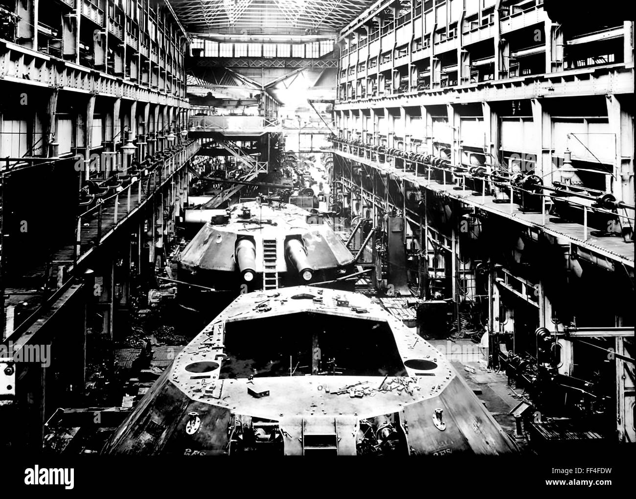 ARMSTRONG-WHITWORTH COMPANY. Building two turrets with 12-inch guns for ...