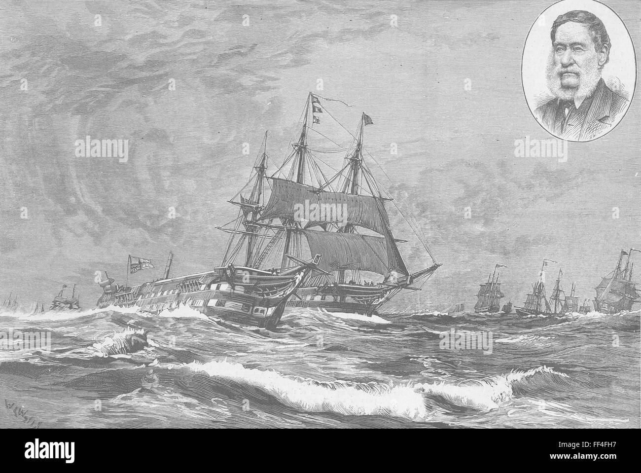 TRAFALGAR 80th anniversary After battle 1885. The Graphic Stock Photo ...